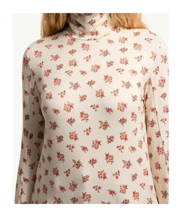 Moncler Floral Print Turtleneck