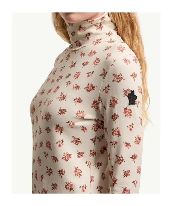 Moncler Floral Print Turtleneck