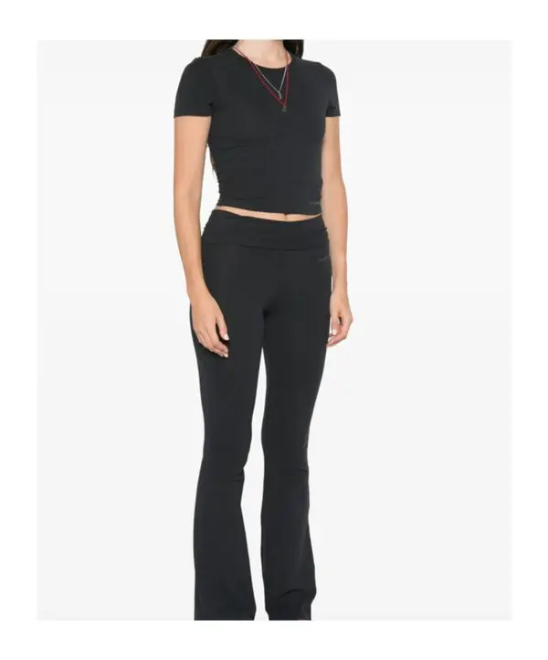 SPORTY  RICH Vanessa Logo-print Cropped T-shirt