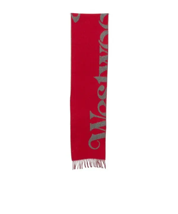 VIVIENNE WESTWOOD Logo-intarsia Fringed Scarf - No