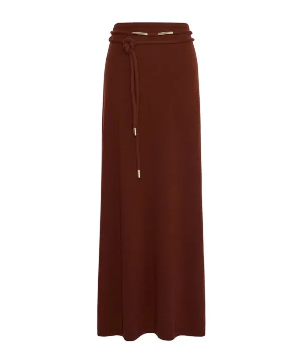 Max Mara Long Cashmere Yarn Skirt