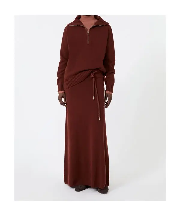 Max Mara Long Cashmere Yarn Skirt