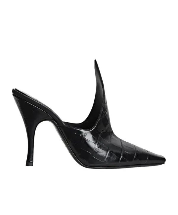 Alaïa Mules In Crocodile Embossed Calfskin