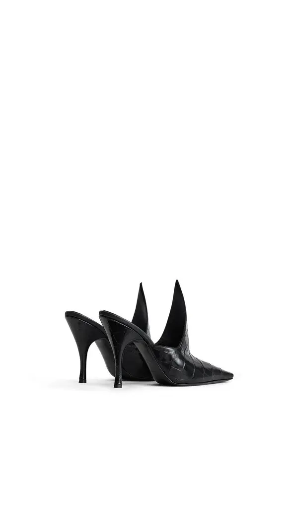 Alaïa Mules In Crocodile Embossed Calfskin