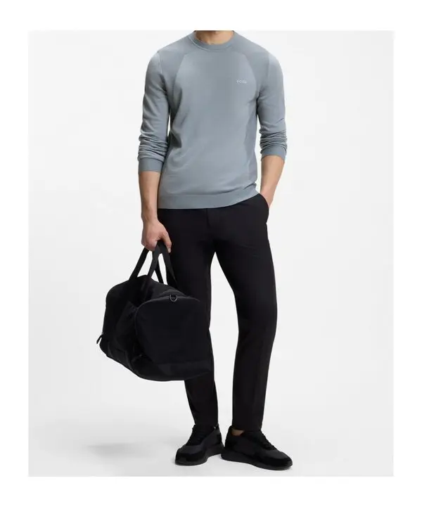 Hugo Boss Cotton-blend Sweater With Bodymapping Structure