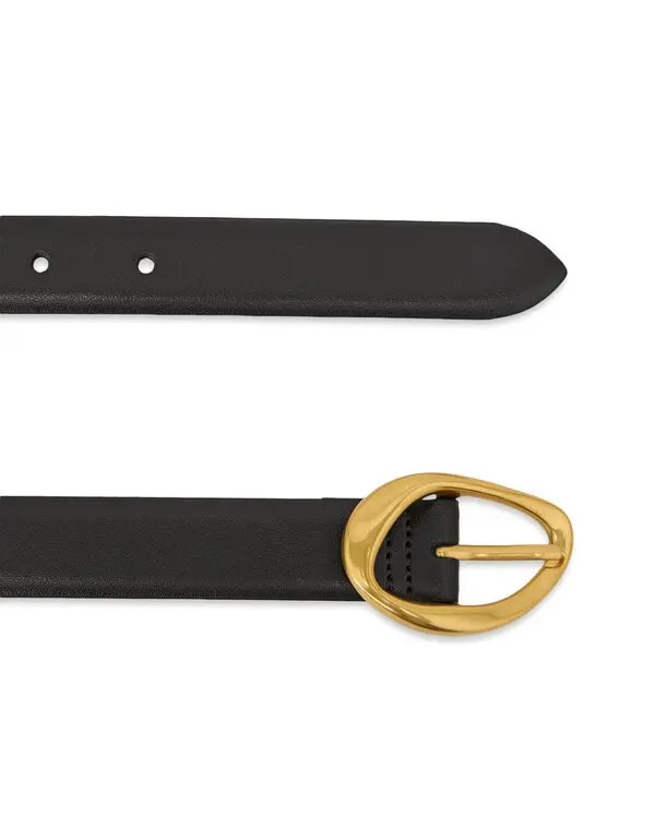 REISS Subtle Grain Leather Belt