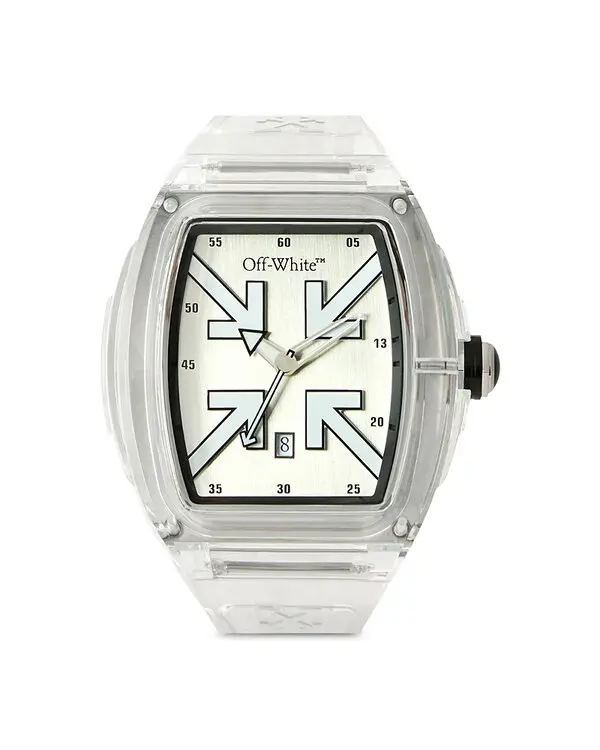 Off-White Beat Watch, 45mm X 52mm - Transparent