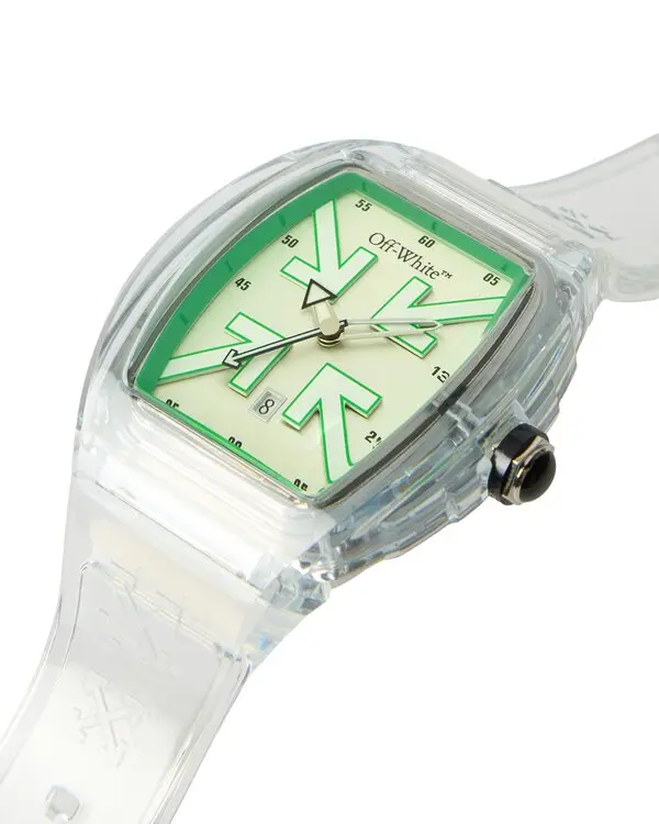 Off-White Beat Watch, 45mm X 52mm - Transparent/green