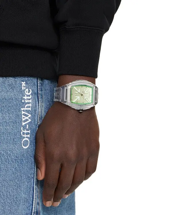 Off-White Beat Watch, 45mm X 52mm - Transparent/green