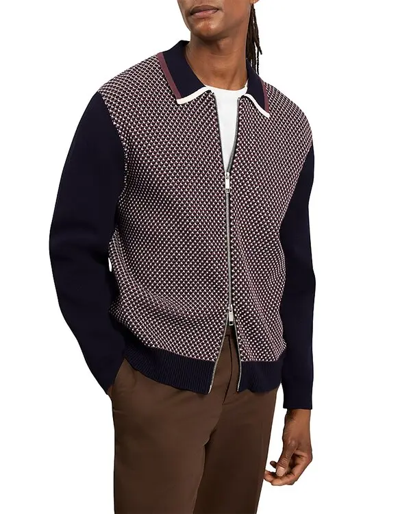 Ted Baker London Mescal Long Sleeve Waffle Stitch Jacket