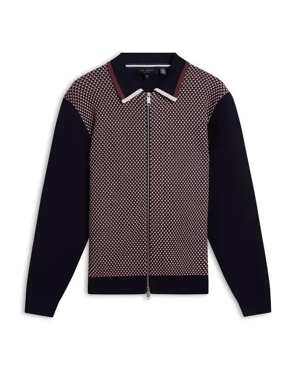 Ted Baker London Mescal Long Sleeve Waffle Stitch Jacket