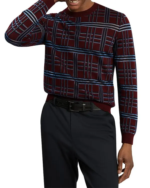 Ted Baker London Eatton Check Stitch Sweater
