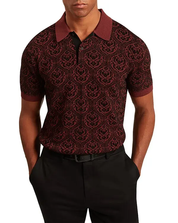 Ted Baker London Ted Bake Jesson Short Sleeve Floral Jacquard Polo