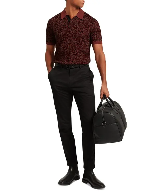Ted Baker London Ted Bake Jesson Short Sleeve Floral Jacquard Polo