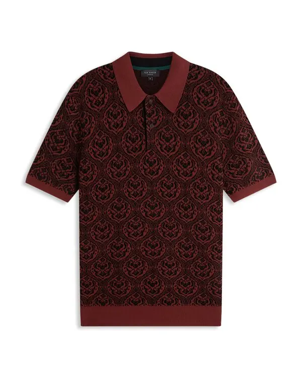 Ted Baker London Ted Bake Jesson Short Sleeve Floral Jacquard Polo
