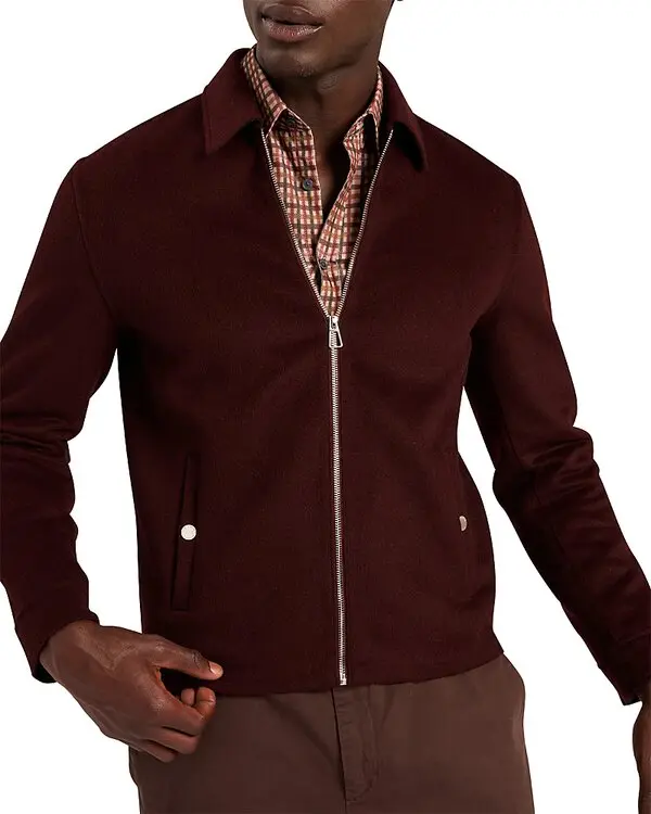 Ted Baker London Antwrp Splitable Wool Blend Harrington Jacket