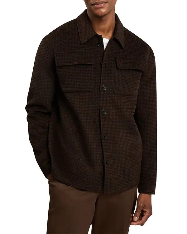 Ted Baker London Dortmun Splitable Wool Blend Trucker Overshirt