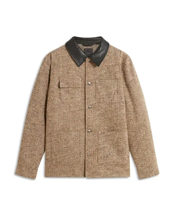 Ted Baker London Wallton Wool Blend Nep Tweed Chore Jacket