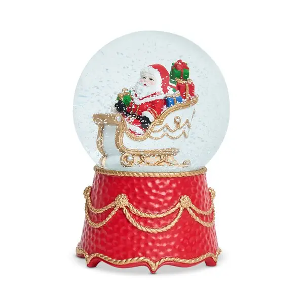 JULISKA Berry & Thread North Pole Santa In Sleigh Snow Globe