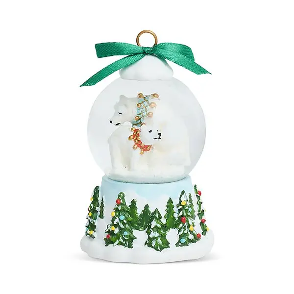 JULISKA Berry & Thread North Pole Polar Bear Snow Globe Place Card Holder