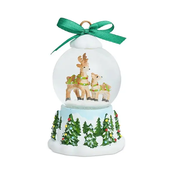 JULISKA Berry & Thread North Pole Reindeer Snow Globe Place Card Holder