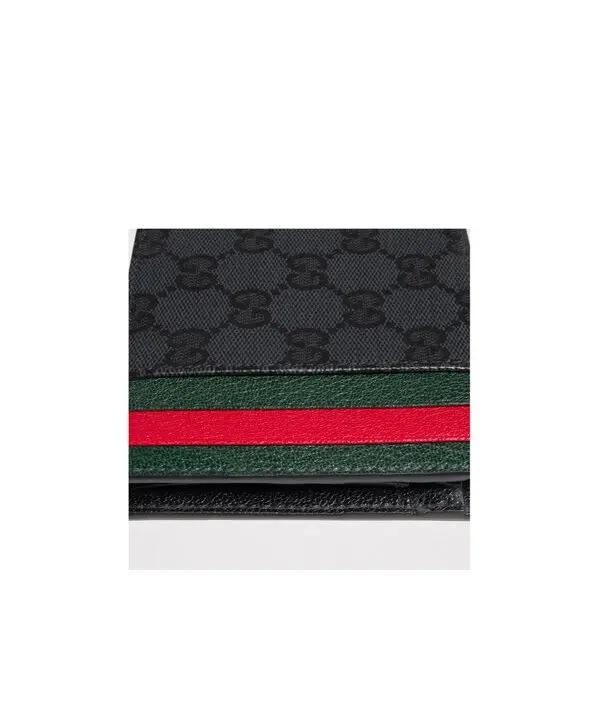 Gucci Web Card Slot Bi-fold Wallet