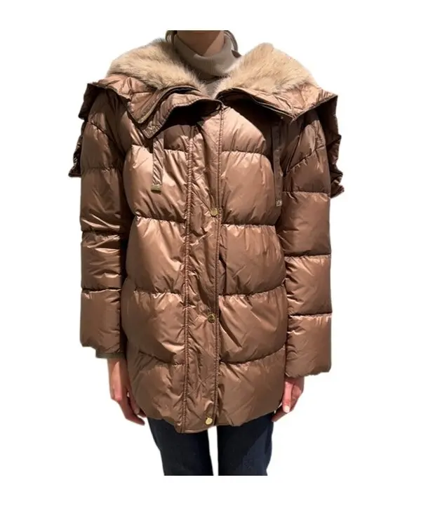 Max Mara Long-sleeved Cotton-padded Jacket