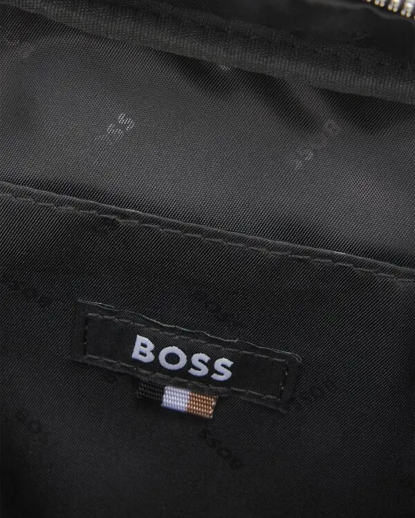 BOSS Ray Pebble Logo Zip Reporter Bag