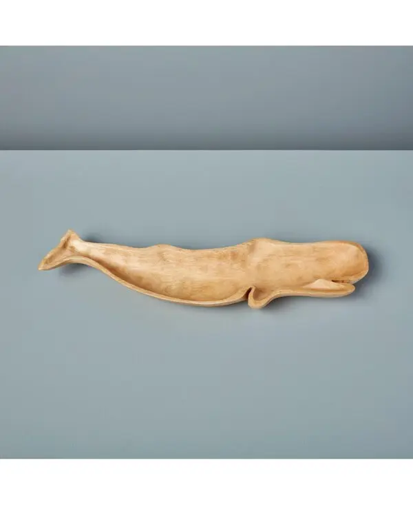 BE HOME Kiln Mango Wood Whale Dish