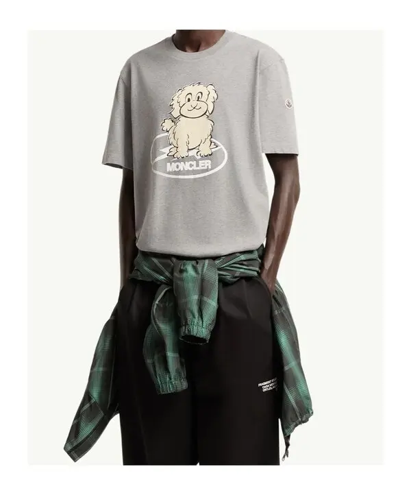 Moncler X Fragment Dog Printed Crewneck T-shirt - Grey