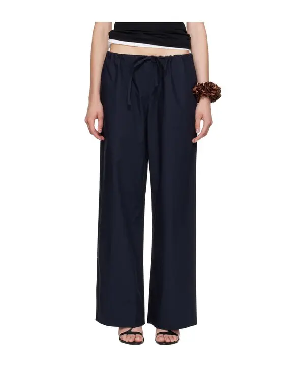FLORE FLORE Josephine Full-length Trousers - Navy