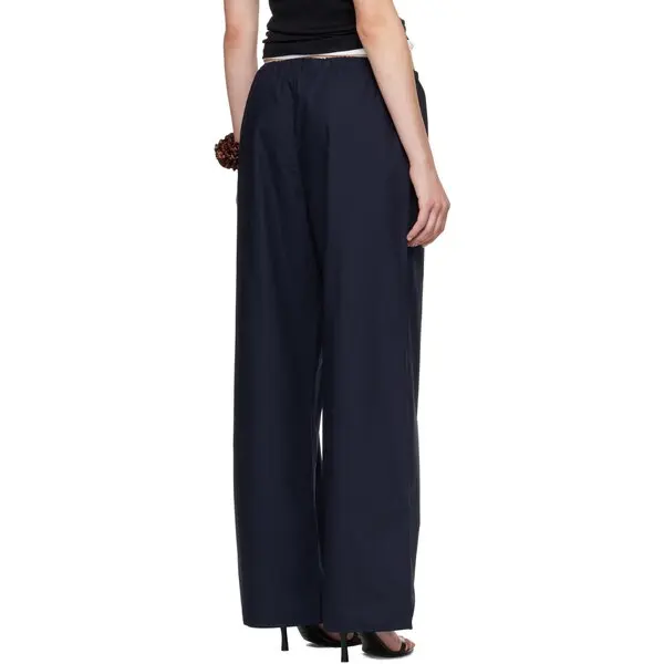 FLORE FLORE Josephine Full-length Trousers - Navy