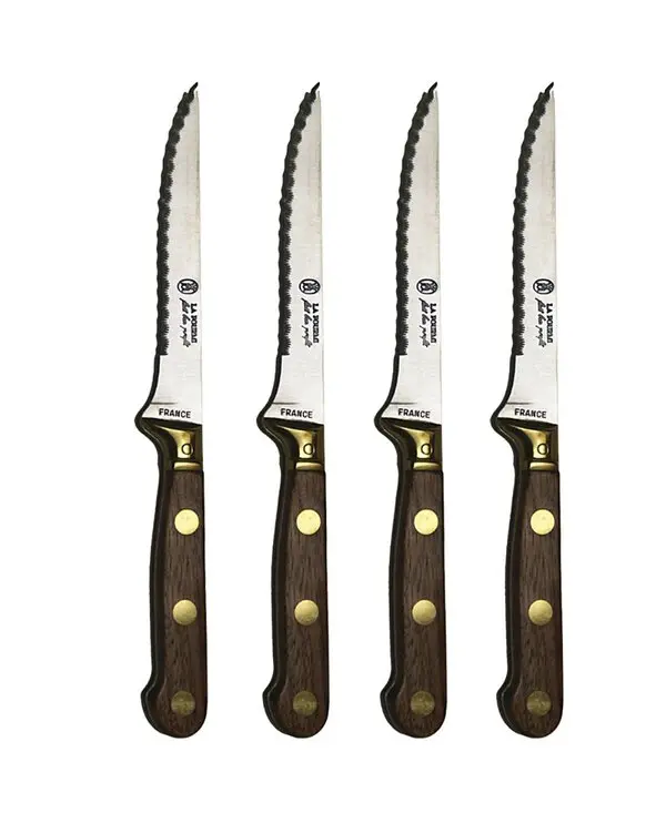 BE HOME La Fourmi 4 Piece Laiton Steak Knife Set In Wood Presentation Box