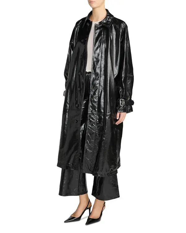 FRAME The Patent Leather Mac Coat