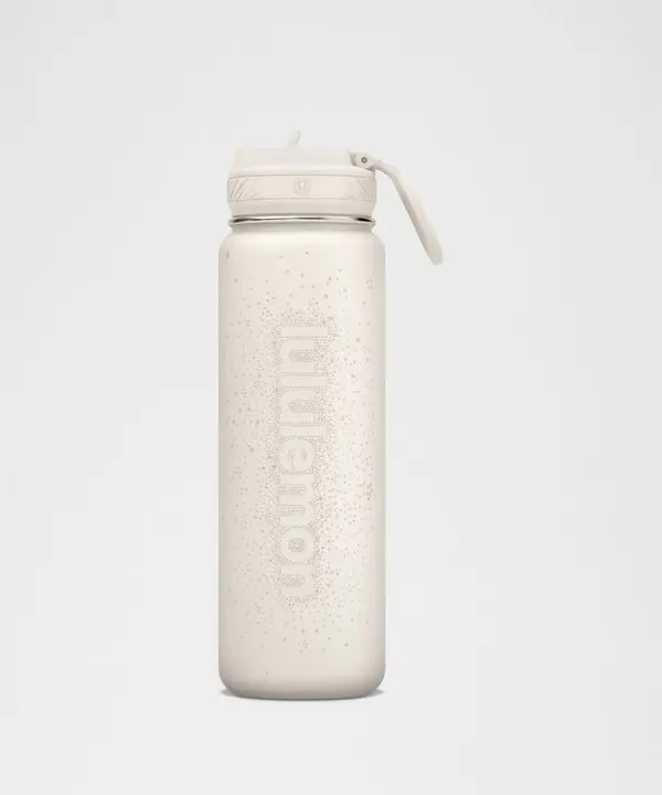 Lululemon Back To Life Sport Bottle 24oz Straw Lid - Stonewash/soft Stone