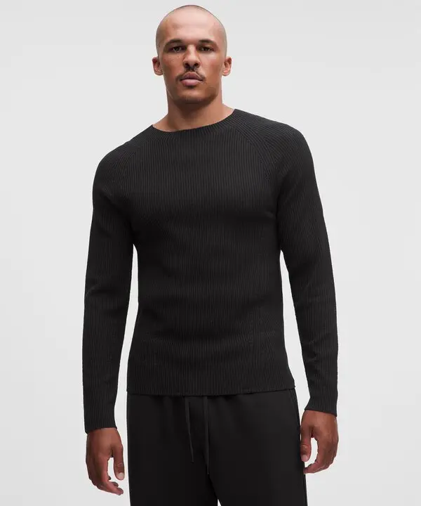 Lululemon Rib-knit Slim-fit Long-sleeve Shirt - Black