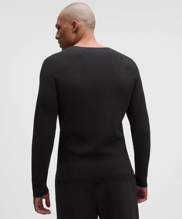 Lululemon Rib-knit Slim-fit Long-sleeve Shirt - Black