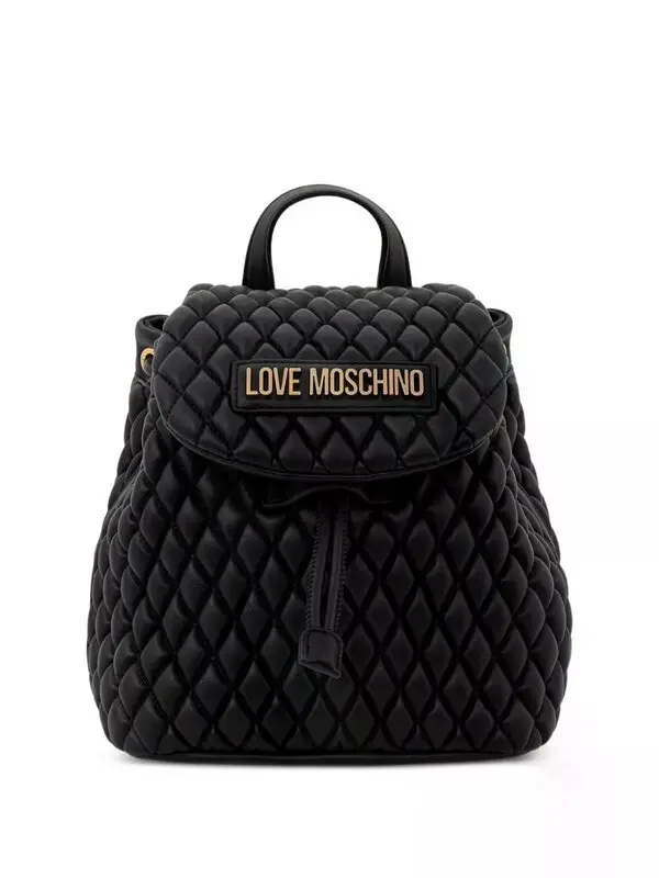 Moschino Quilted Logo-plaque Backpack