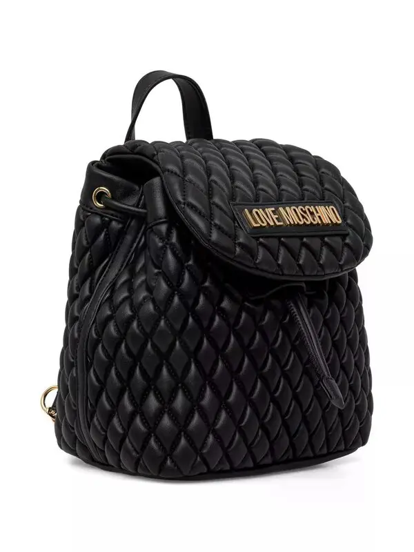 Moschino Quilted Logo-plaque Backpack