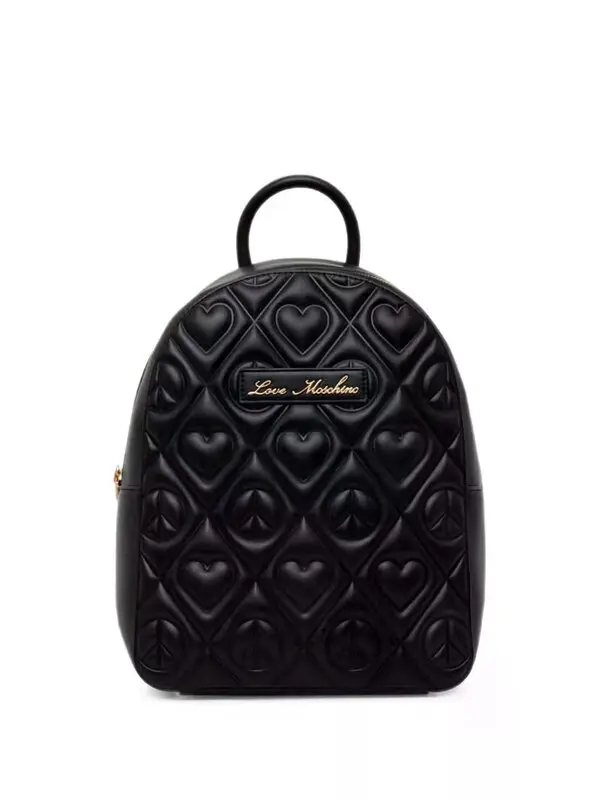 Moschino Quilted Heart-motif Backpack