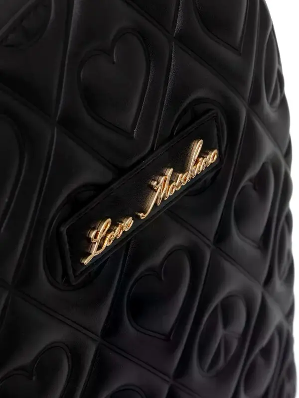 Moschino Quilted Heart-motif Backpack