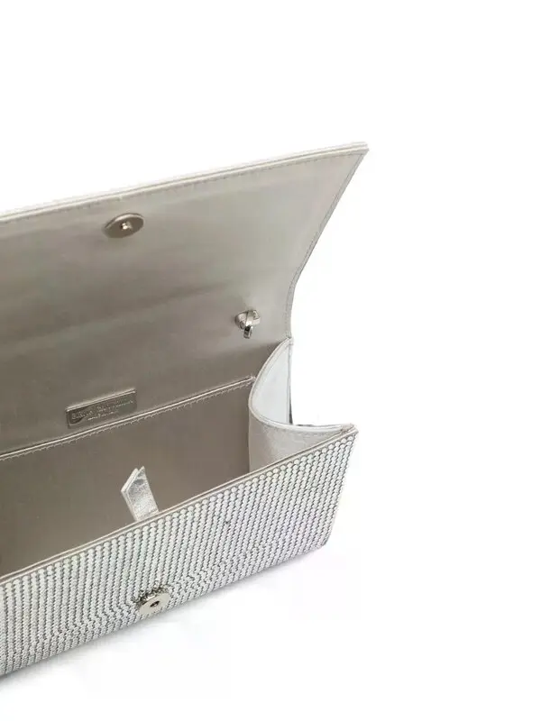Rene Caovilla Crystal-embellished Chain-strap Clutch Bag