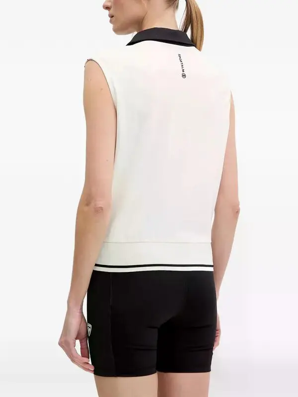 SPORTALM Striped Sleeveless Polo Shirt