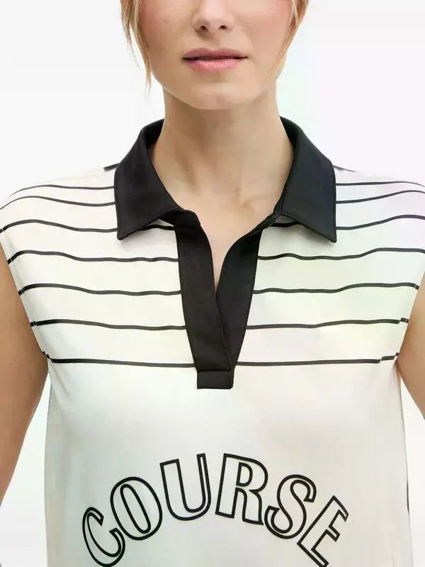 SPORTALM Striped Sleeveless Polo Shirt
