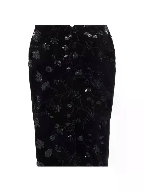 Elie Saab Embroidered-details Pencil Midi Skirt