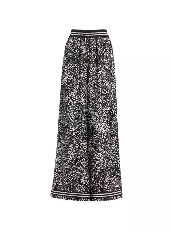 Elie Saab Dot-print Silk Trousers