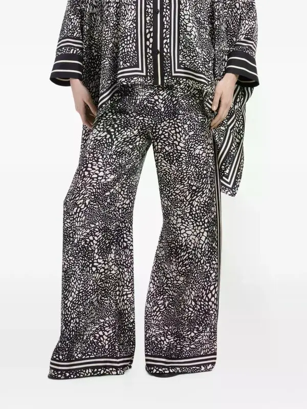 Elie Saab Dot-print Silk Trousers