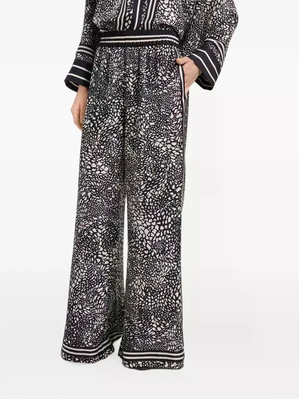 Elie Saab Dot-print Silk Trousers