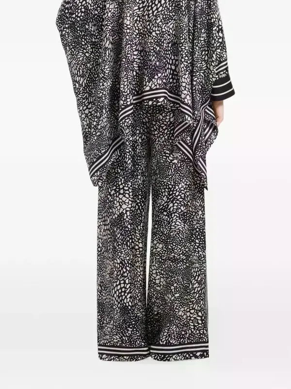 Elie Saab Dot-print Silk Trousers