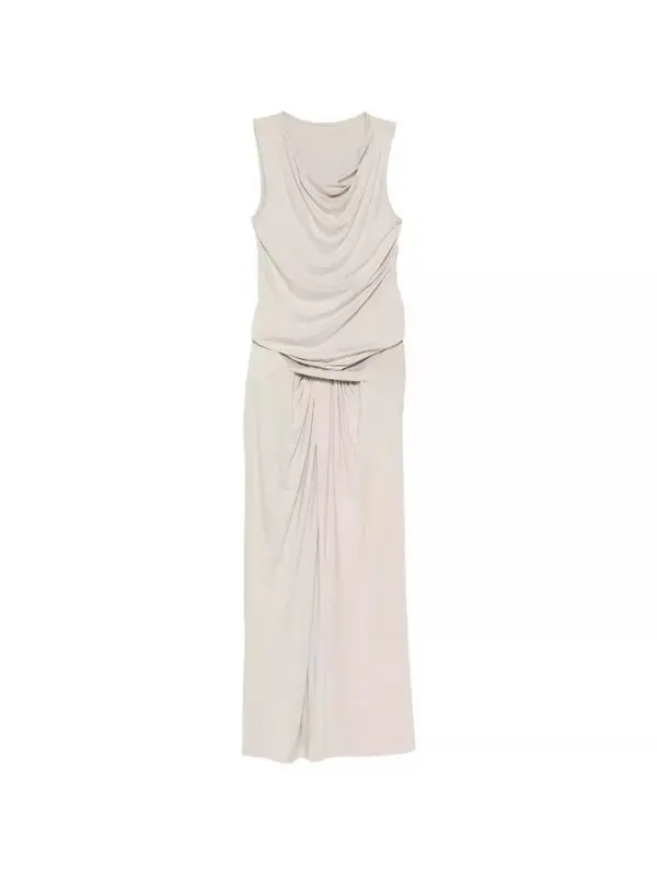 ENTIRE STUDIOS Sleeveless Draped Maxi Dress - Neutrals